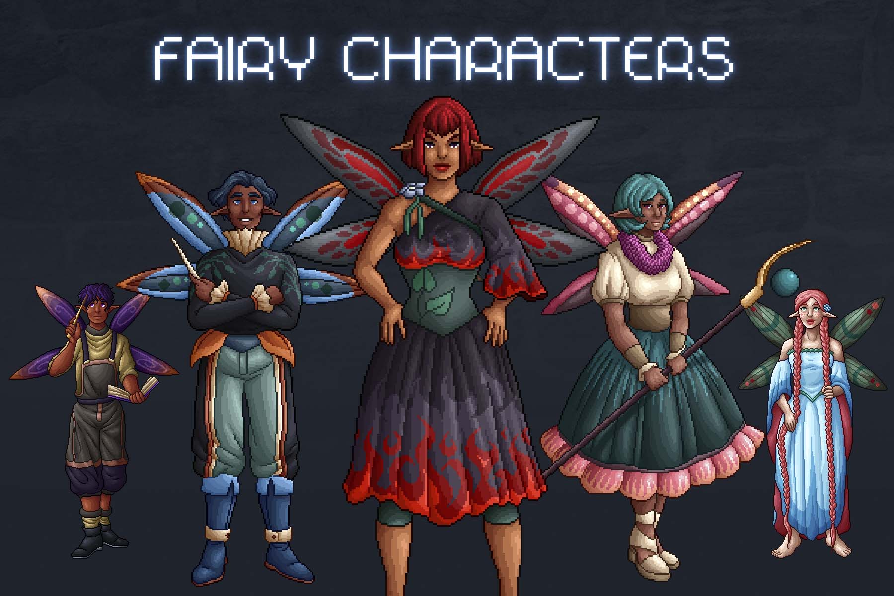 Fairy Characters by Free Game Assets (GUI, Sprite, Tilesets)