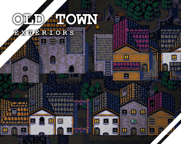 Fantasy RPG Tileset: Old Town Exteriors by Electric Lemon