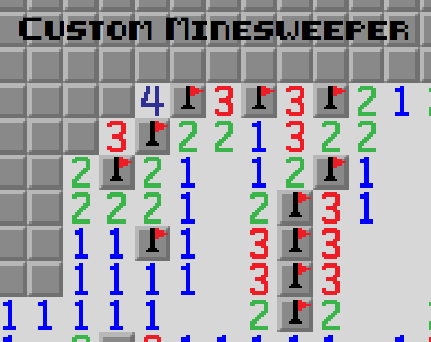 Custom Minesweeper by aidan guy