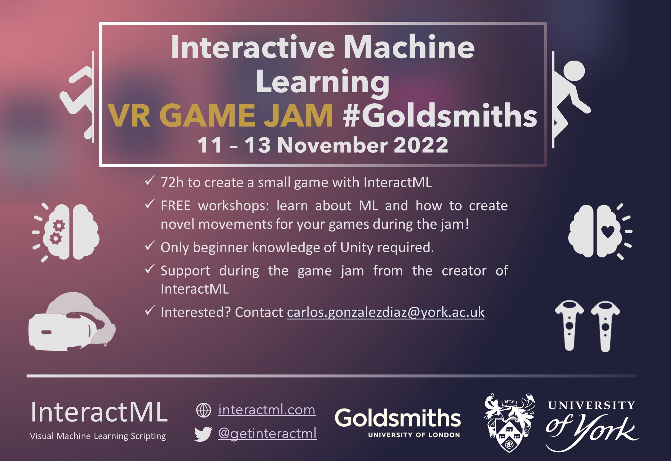 Interactive Machine Learning VR Game Jam @Goldsmiths #November2022 ...