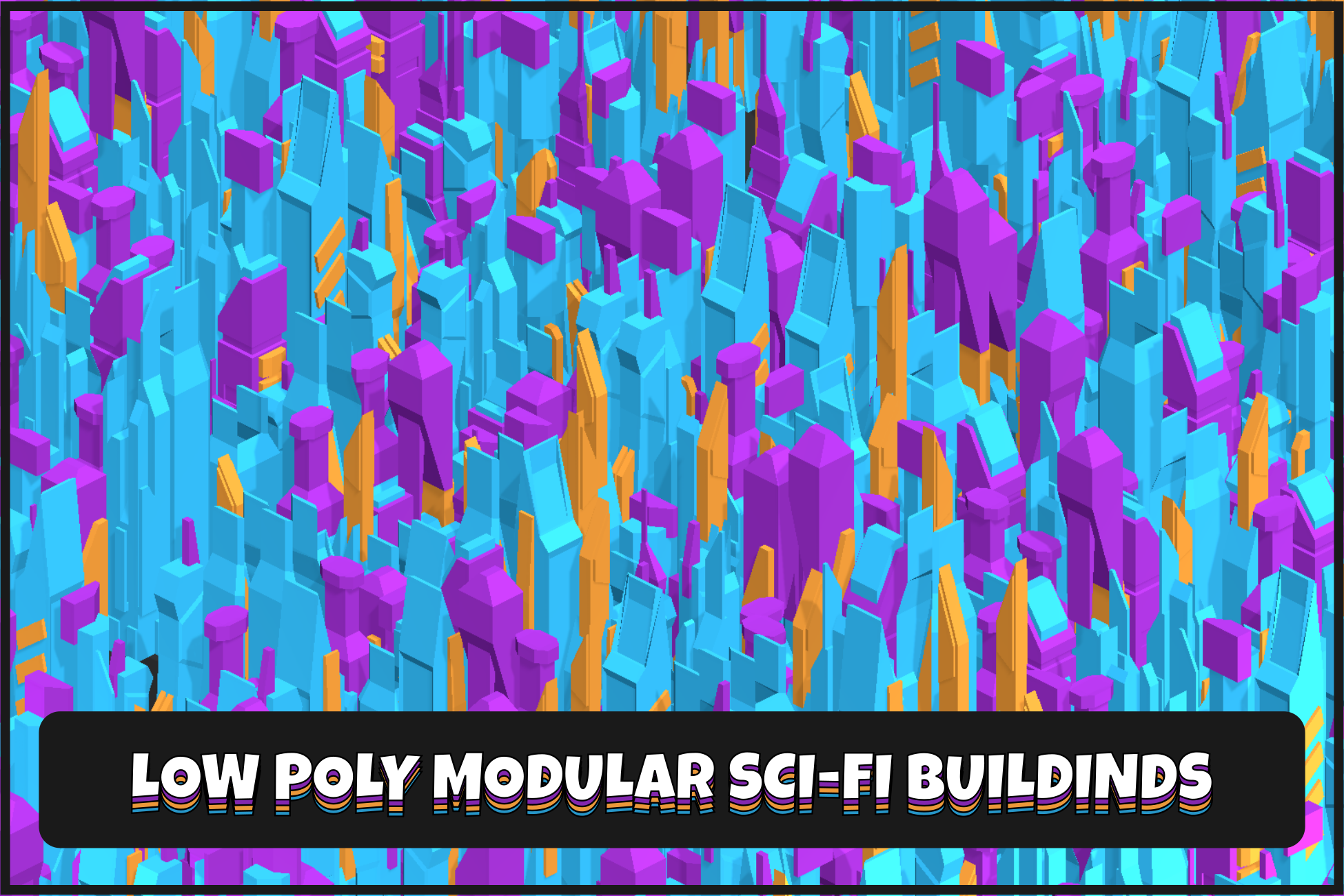Low Poly Modular Sci-Fi Buildings Pack by Asset Arena