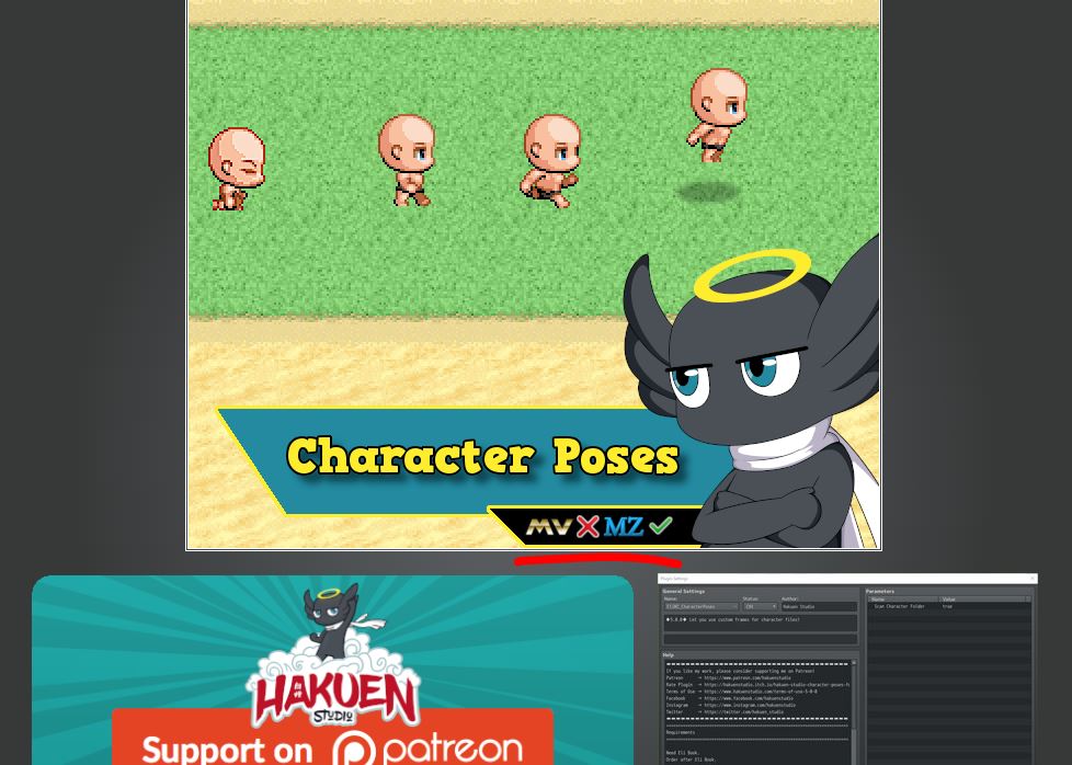 Hakuen Studio Character Poses for RPG Maker by Hakuen Studio