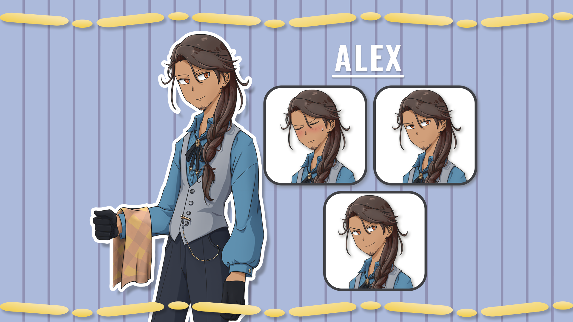 Alex - Butler Free Visual Novel Sprite by Eufasy