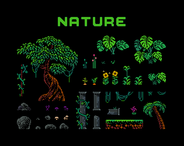 Colored 1-bit Nature by Little Martian