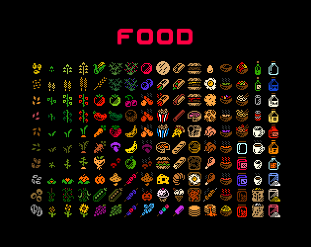 Colored 1-bit Food by Little Martian