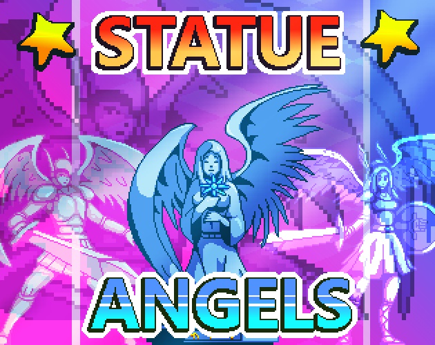 STATUE - ANGELS - Pixel Art by kiddolink