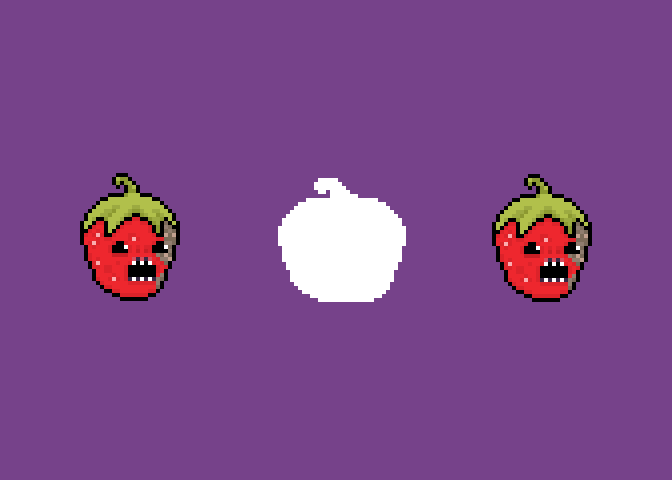 2D Pixel Art Undead Rotten Strawberry Sprites by Pixxilandartstudio