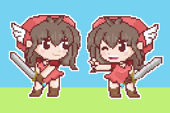 Free Pixel Princess Sideview Actor (RPG Maker MV) by ladybug_games