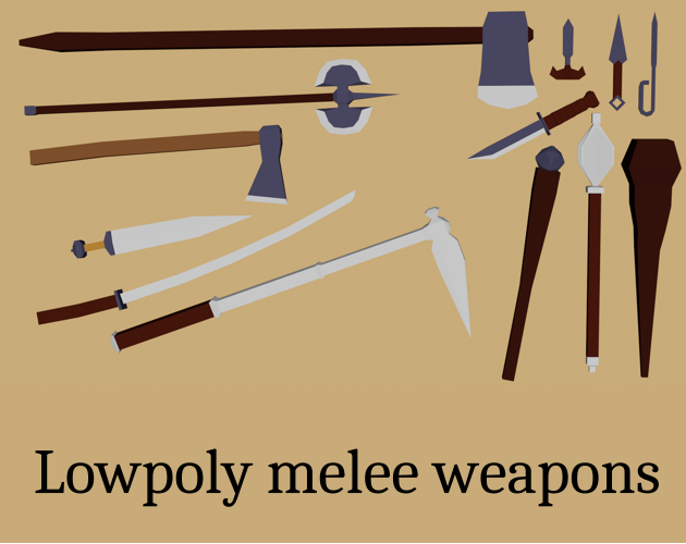 Lowpoly melee weapons by Slavlen