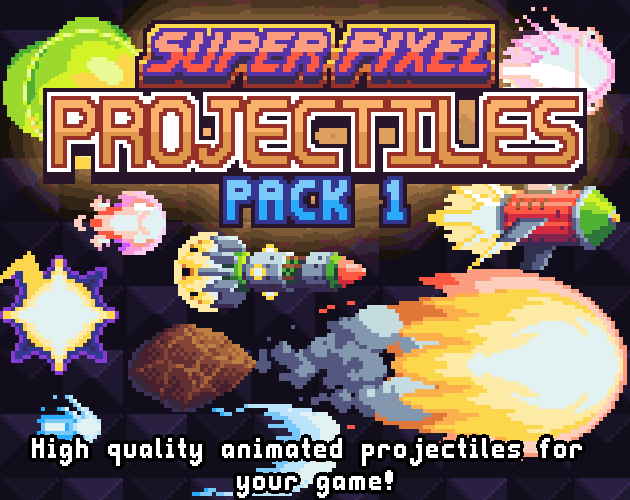 Super Pixel Projectiles Pack 1 by unTied Games