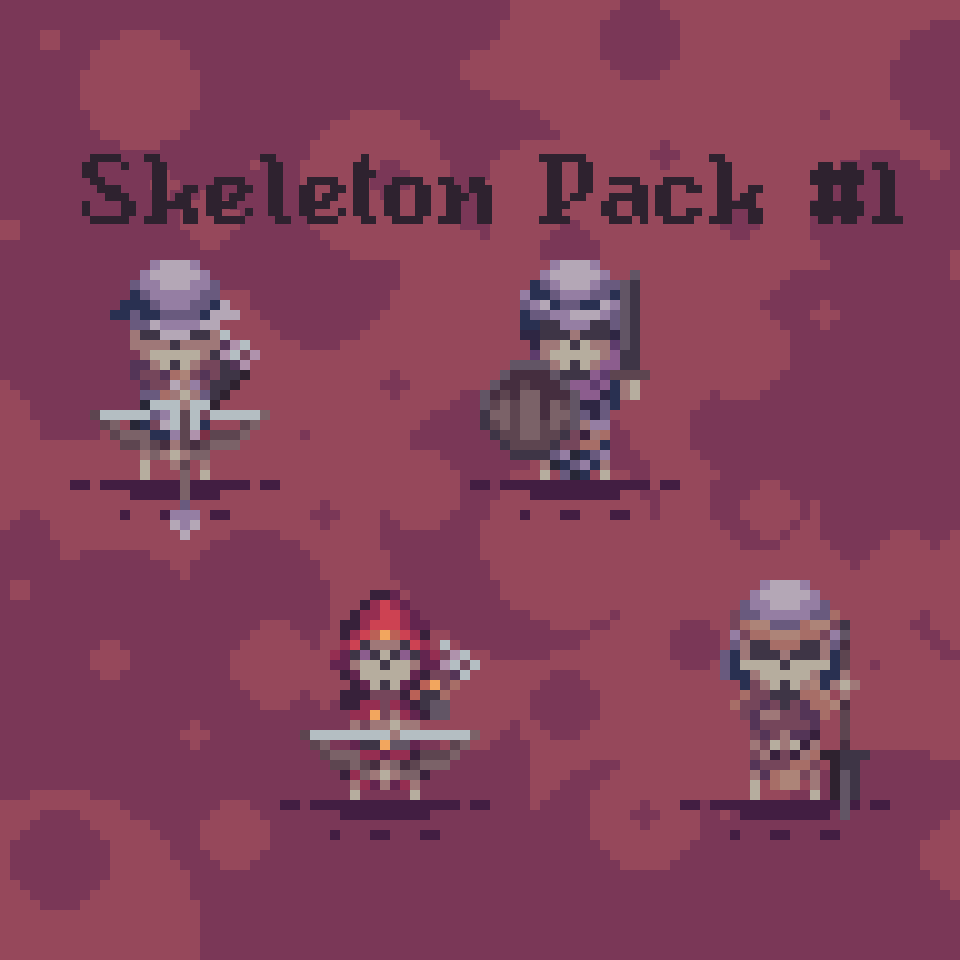 Top Down Skeletons Pack #1 by Immunity