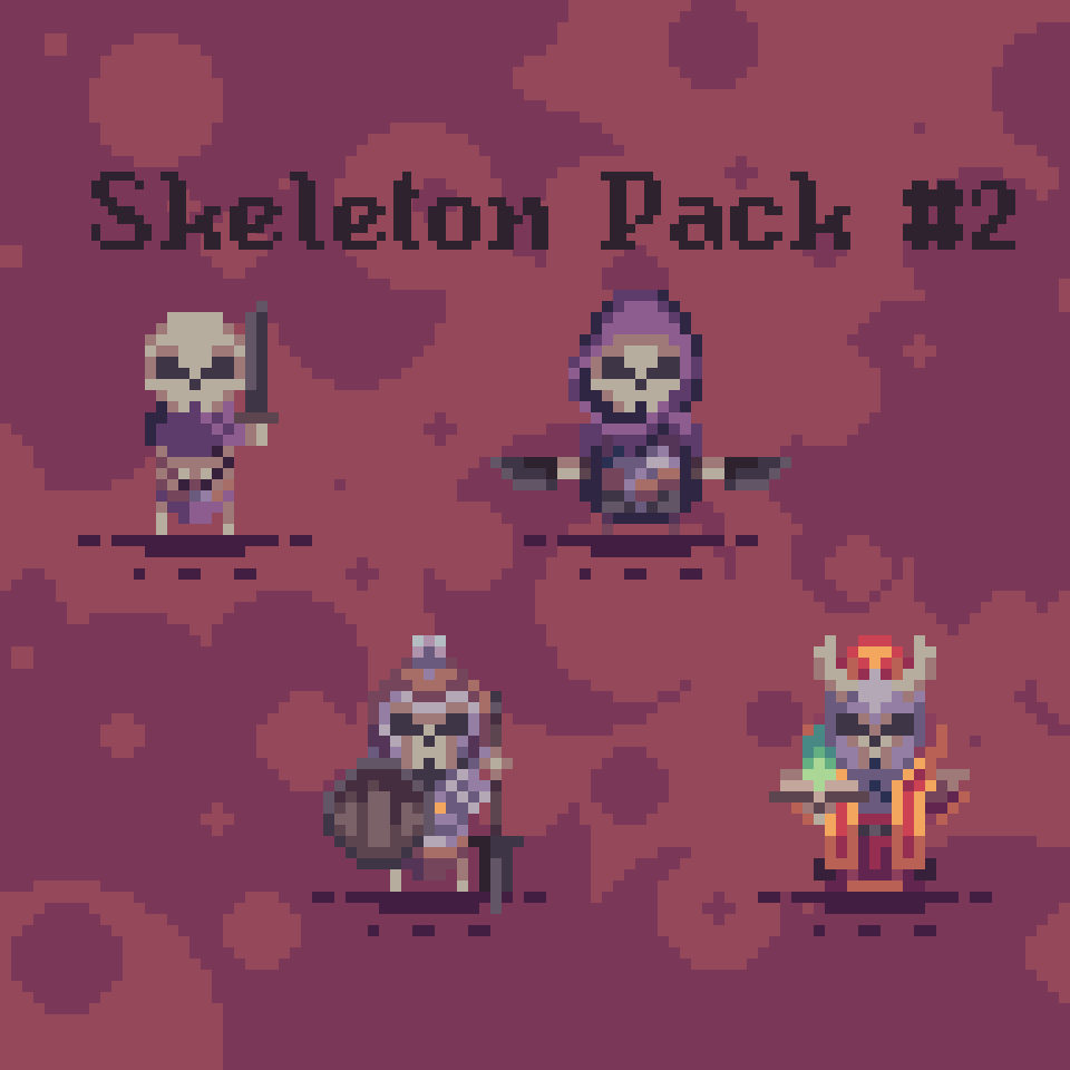 Top Down Skeletons Pack #2 by Immunity