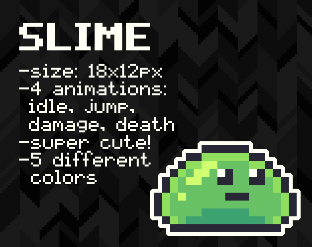 Pixel Slime [18x12px] by Brysia