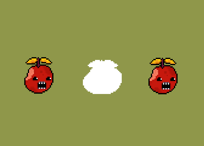 2D Pixel Art Undead Rotten Apple Sprites by Pixxilandartstudio