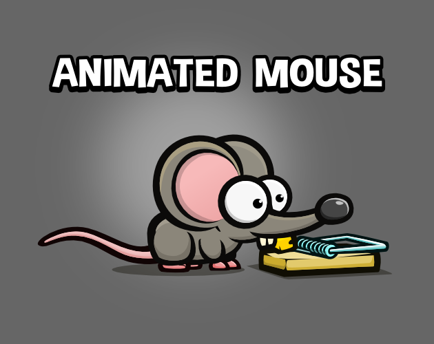 Animated mouse game asset by Robert Brooks - gamedeveloperstudio.com