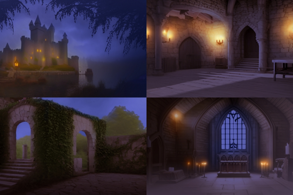 Medieval Castle Pack (Night Versions): 16 Visual Novel Backgrounds by ...