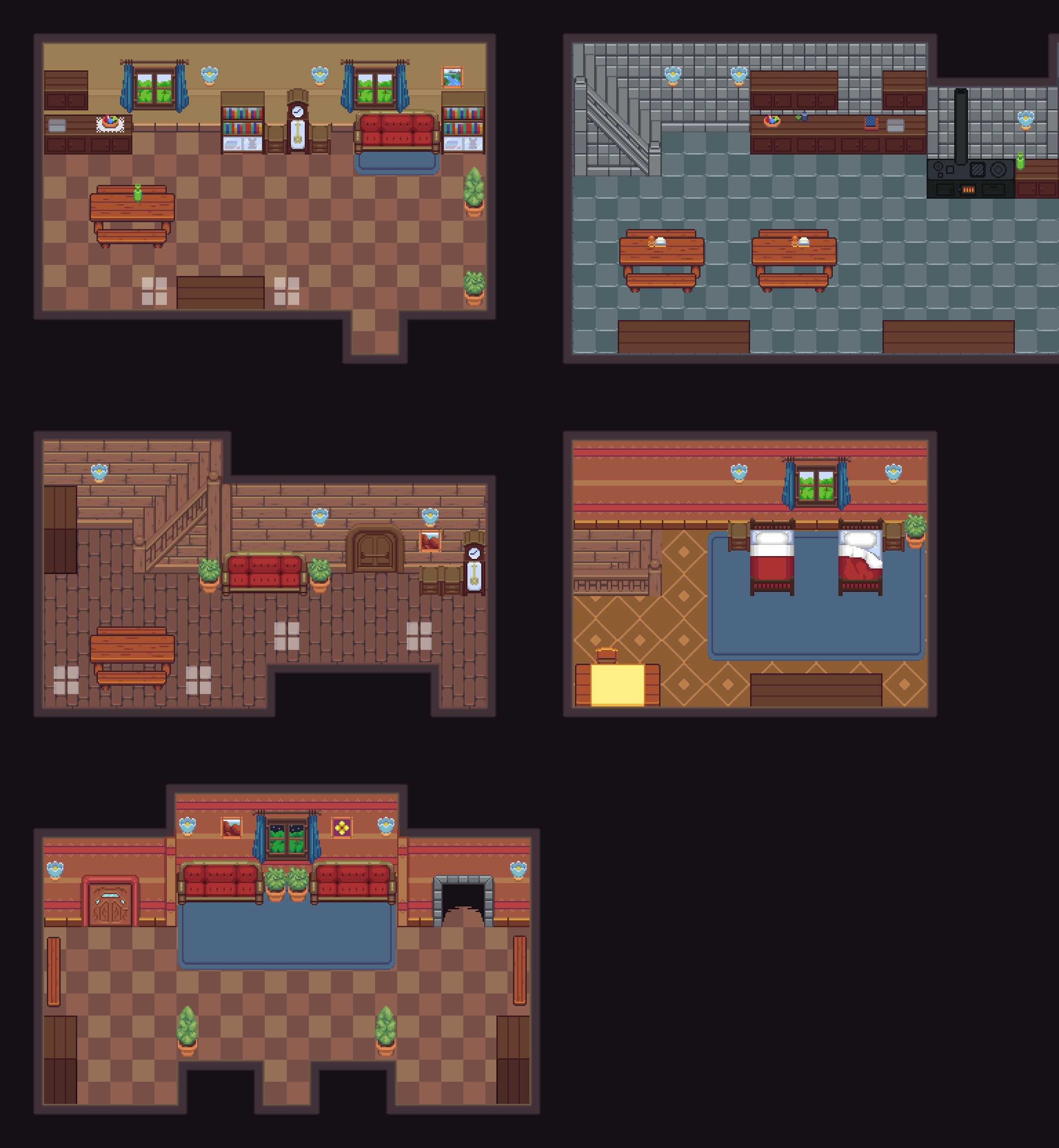 TopDown tileset 32x32 "Interior House" by MikAnimus