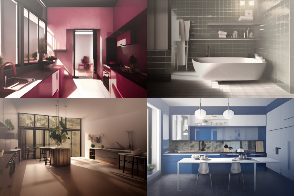 Contemporary Kitchen and Bathroom Pack: 10 Visual Novel Backgrounds by ...