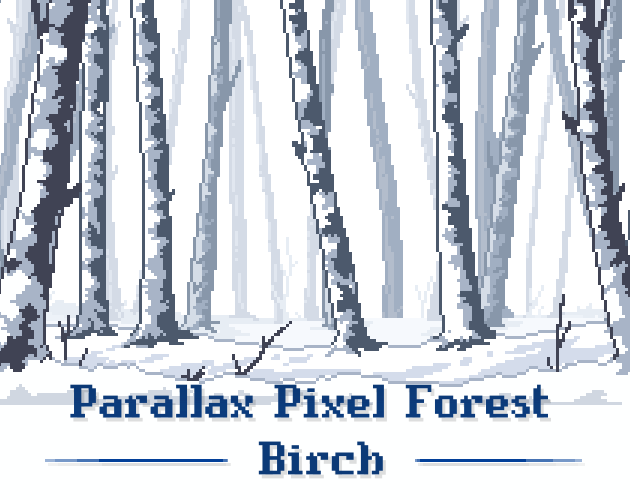 Parallax Pixel Forest background - Birch by Digital Moons