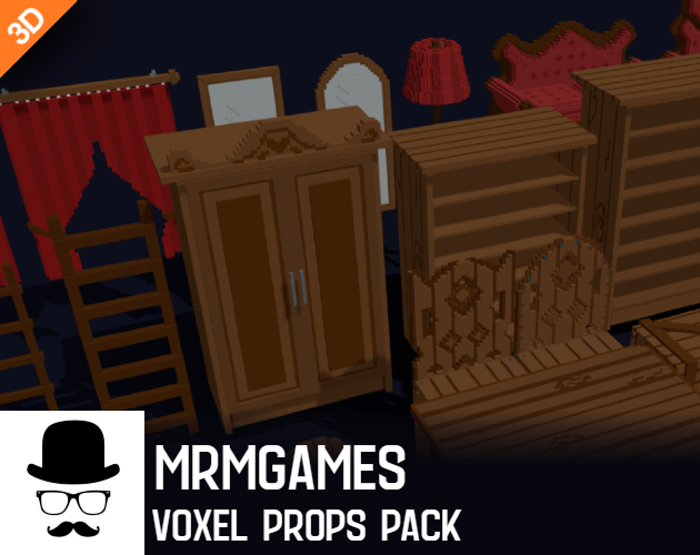 Props Pack - Voxel Low Poly Interior by MrMGames