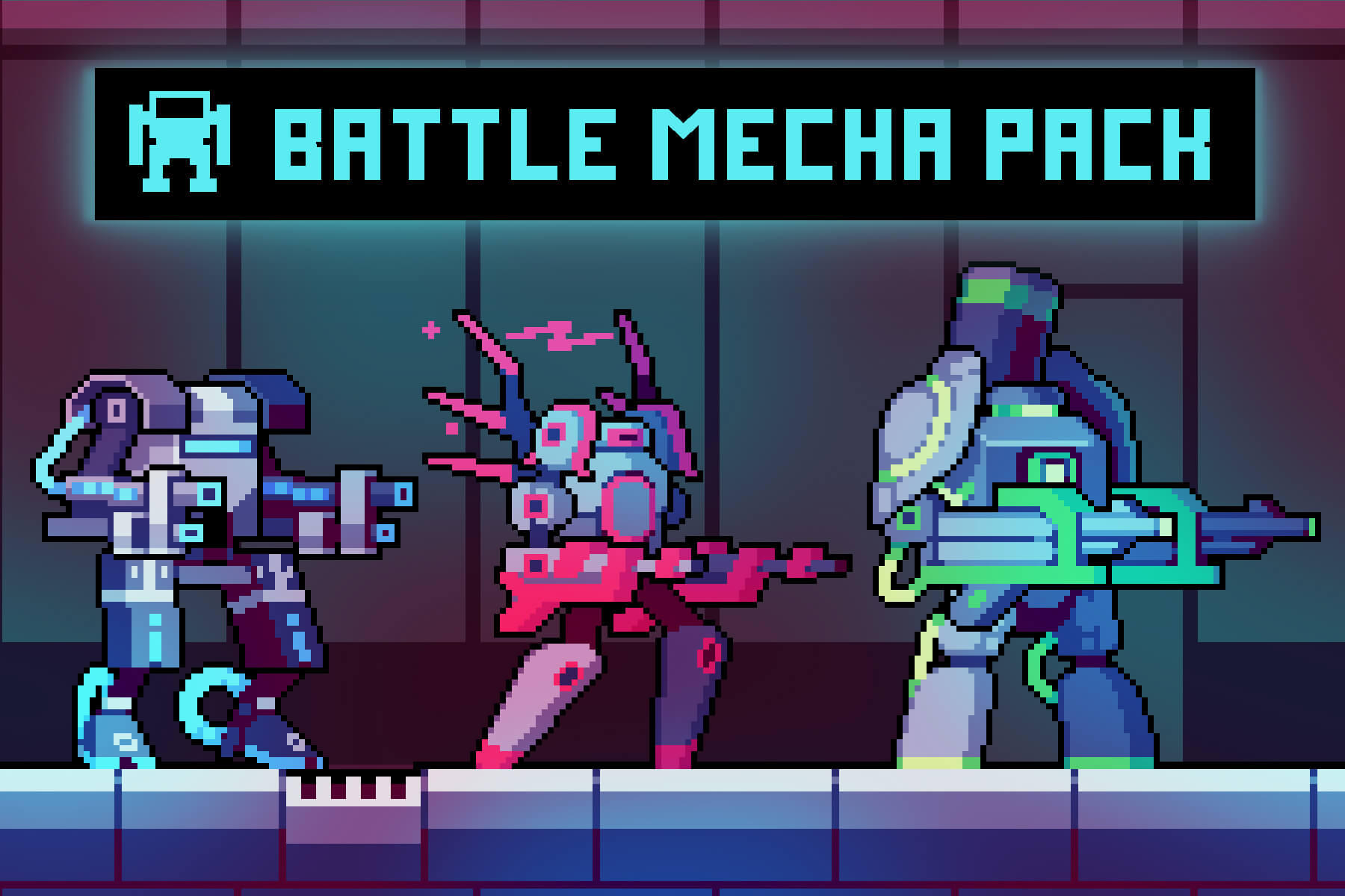 Battle Mecha Sprites by Free Game Assets (GUI, Sprite, Tilesets)
