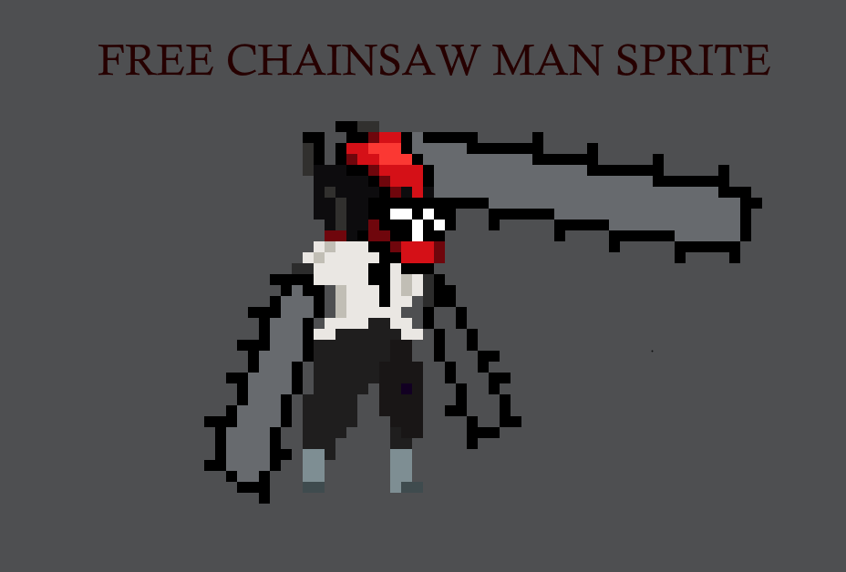 Chainsaw Man - Free Pixelart Animated Character by Murasaki_ao