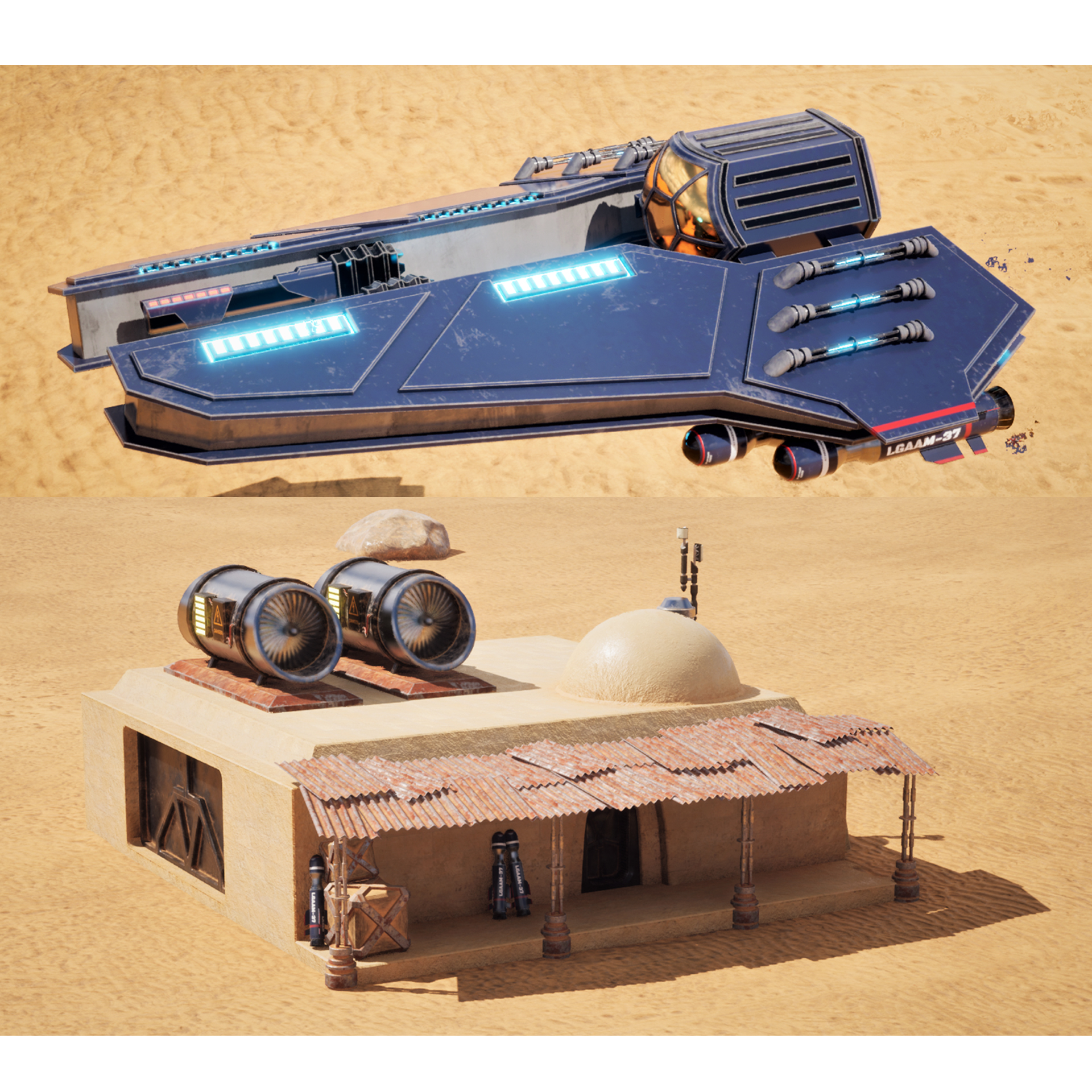 Unreal Engine 5 Hero spaceship by Namiiria