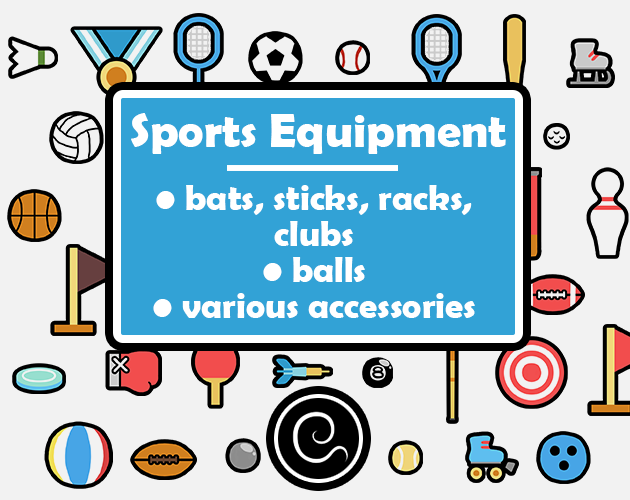 Sports Equipment 2D Asset Pack by Navel