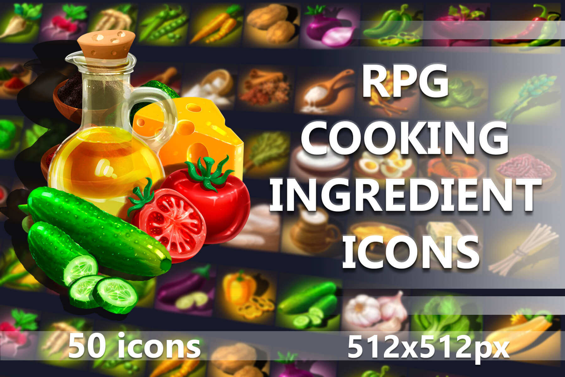 RPG Cooking Ingredients by Free Game Assets (GUI, Sprite, Tilesets)