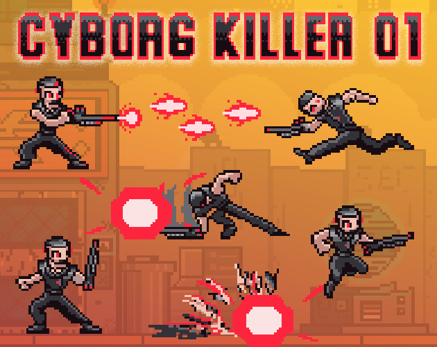 Pixel Cyborg Killer 01 by Kris Way