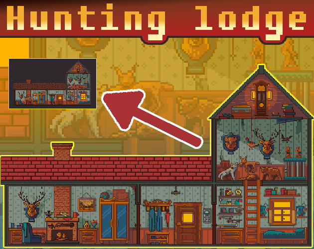 Pixel Hunting Lodge by Kris Way