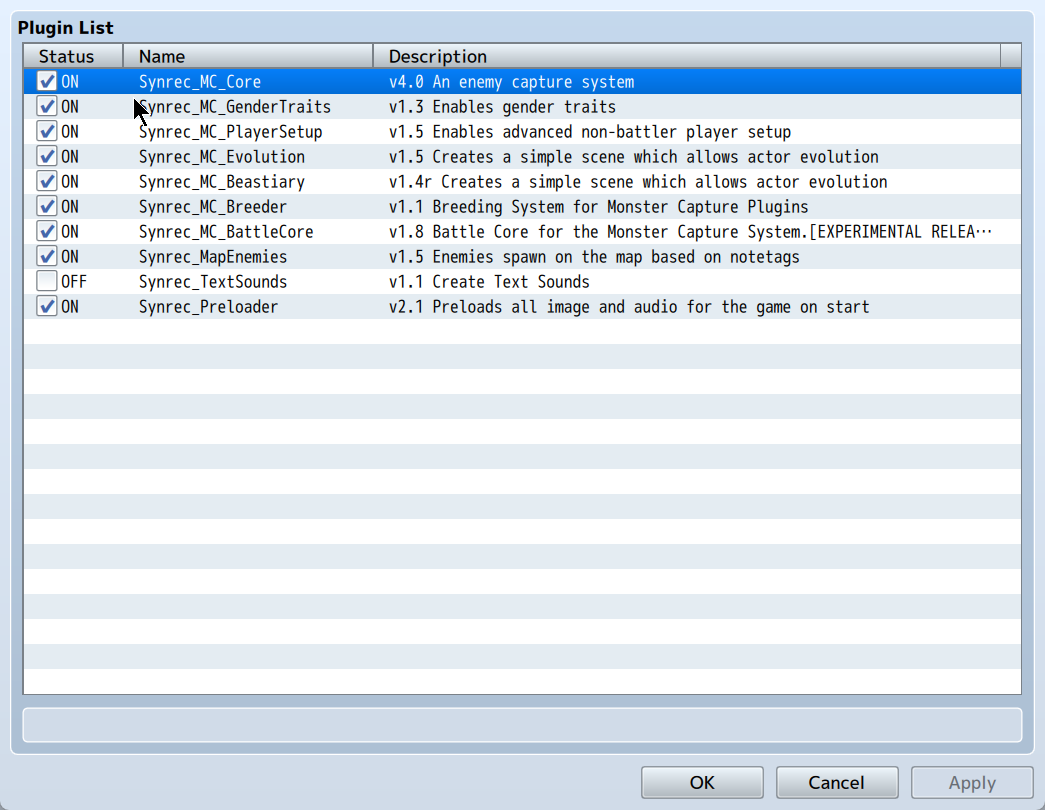 RPG Maker MV/MZ: Monster Capture by Synrec