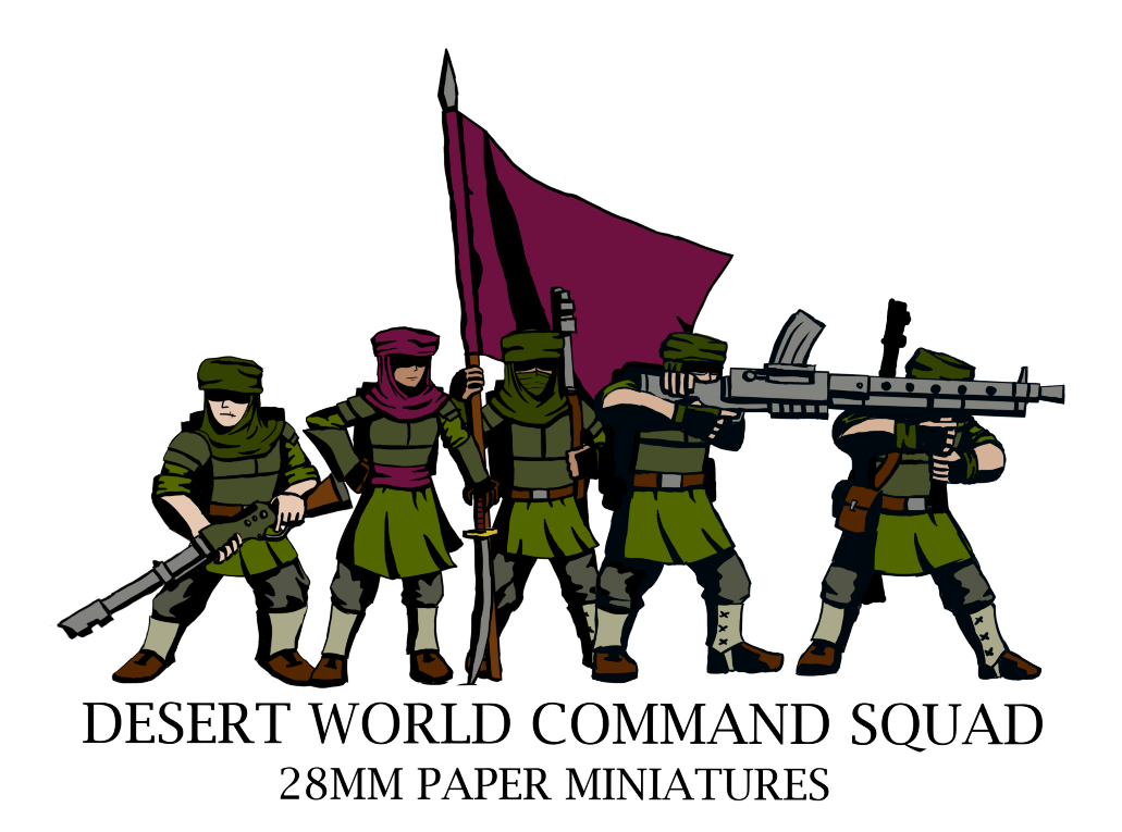 Desert World Command - Paper Minis by Toastmortem