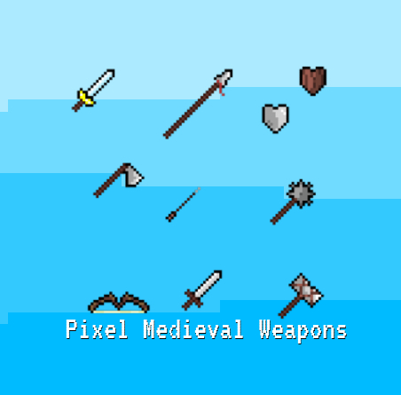 Pixel Medieval Weapons by CoffeeCheems