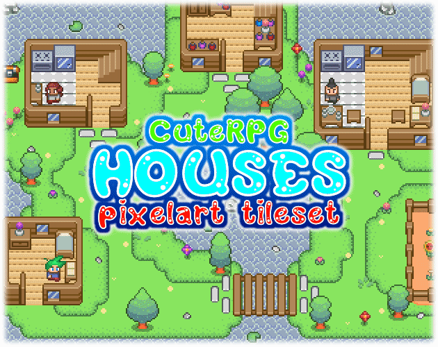 Houses Cute RPG 16x16 retro tileset asset pack! by PixyMoon