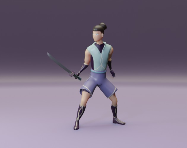 Ninja character asset for Unity by Raquel García Guillem