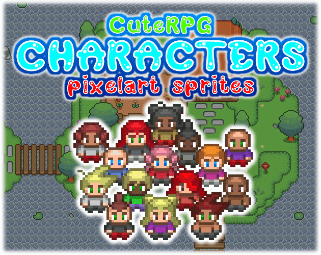 Character Sprites Cute RPG 24x24 retro characters asset pack! by PixyMoon