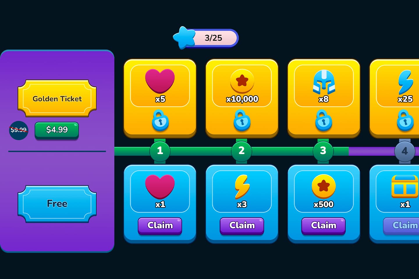 Casual Game UI for Mobile Games #3 by Renderman