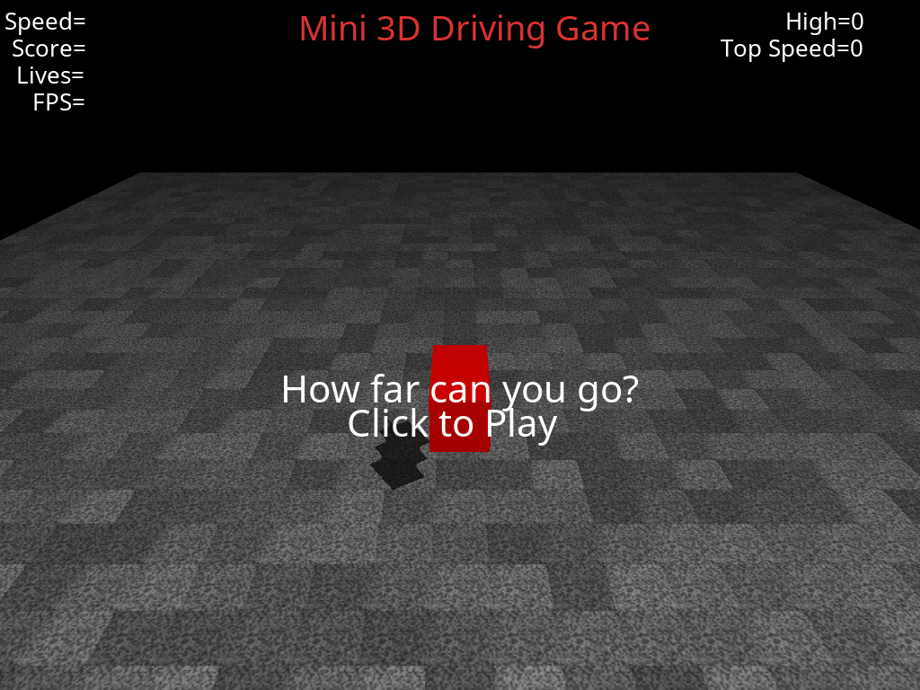 Procedural 3D Driving Game by fubarpk