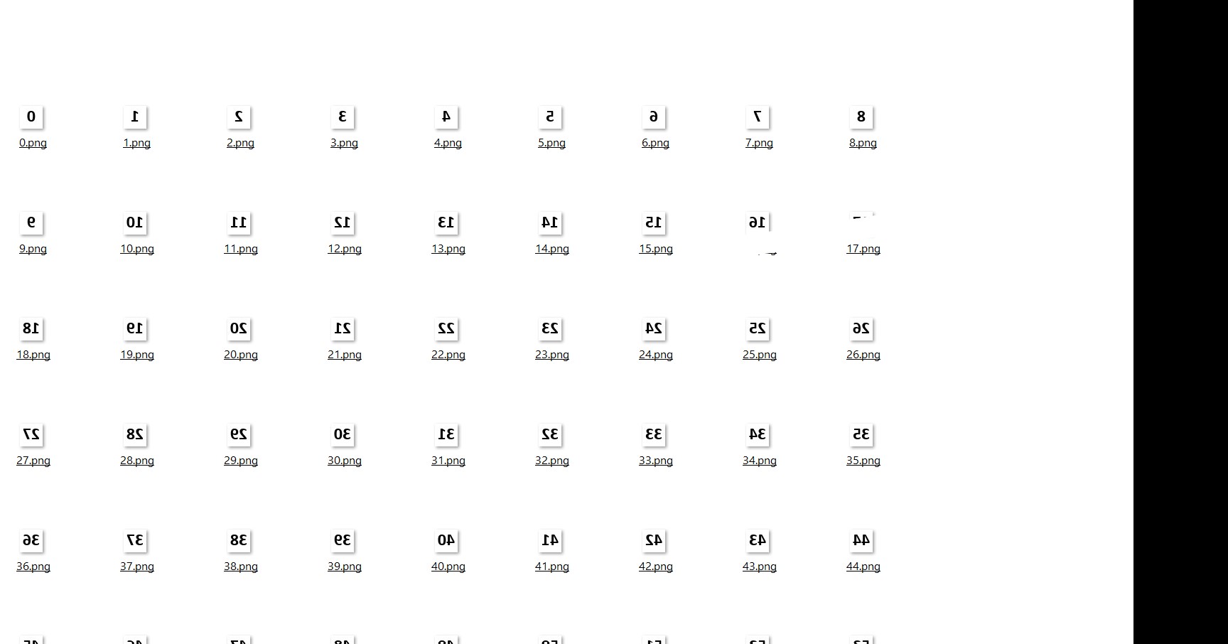 Numbers [0 to 99], Normal and Mirror Images by ShannuDev