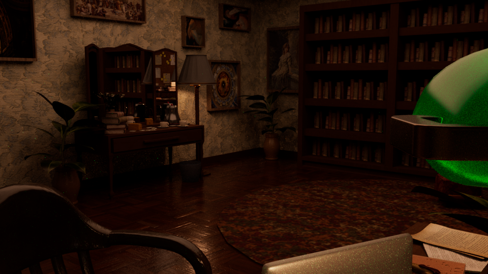 Writer's Nook - 3D Environment Model - itch.io