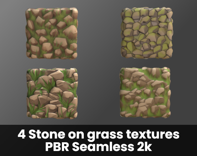 Stone on grass - Textures PBR by nafgames