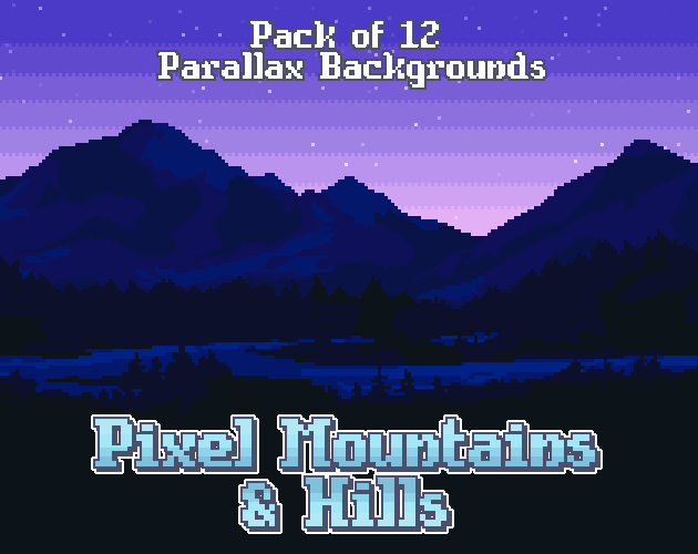 Pixel Mountains & Hills - Parallax Background pack by Digital Moons
