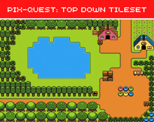 Pix-Quest | Top-Down Pixel Art Tileset by Pixelsnorf