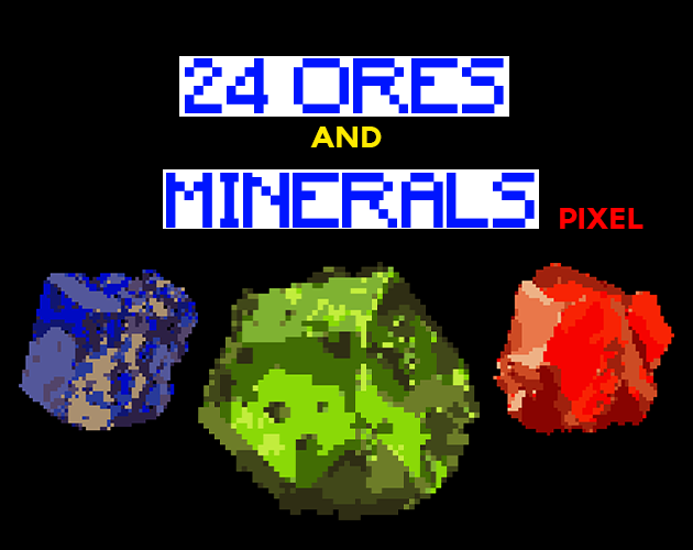 Pixel Ores and Minerals - Mini-pack (24) by KDRN