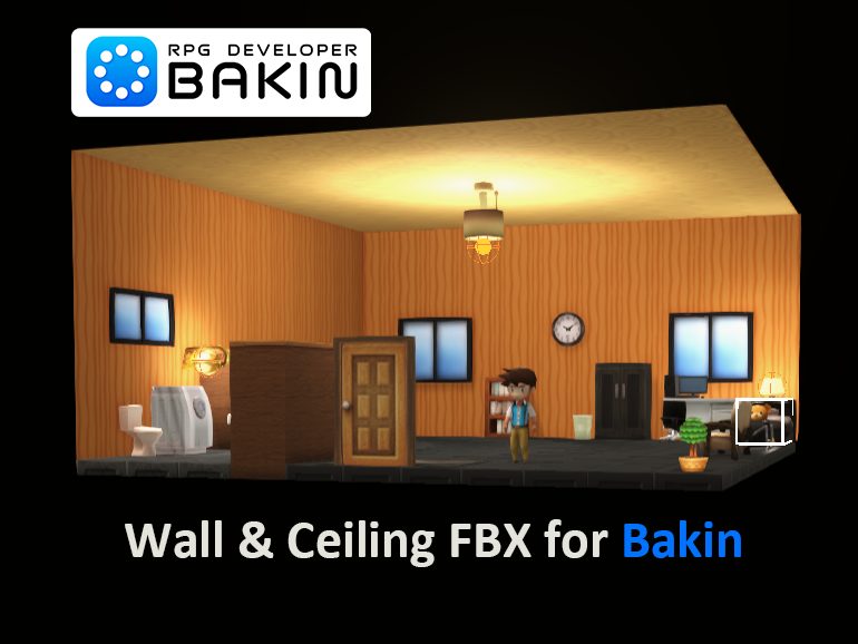 Unidirectional perspective room box for RPG Bakin by Knifish Games