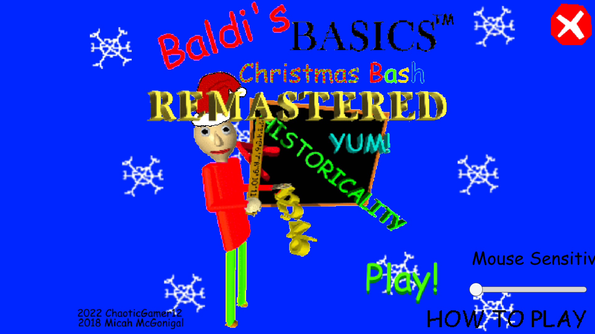Baldi's Basics Christmas Bash Remastered by ChaoticGamer12