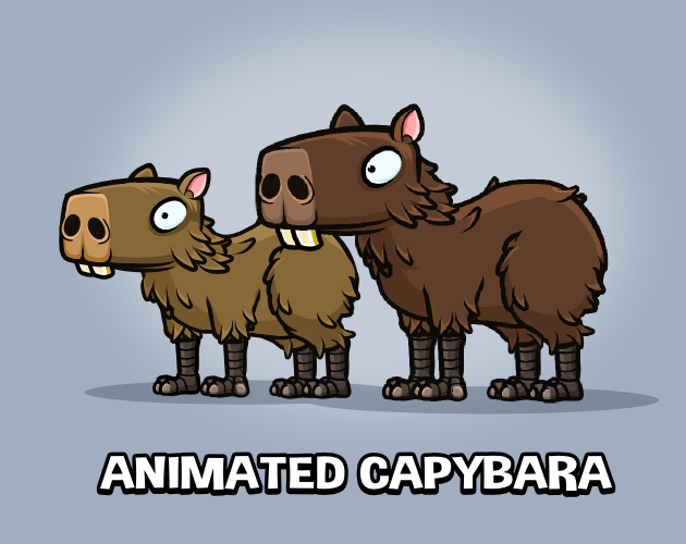 Capybara game sprite by Robert Brooks - gamedeveloperstudio.com