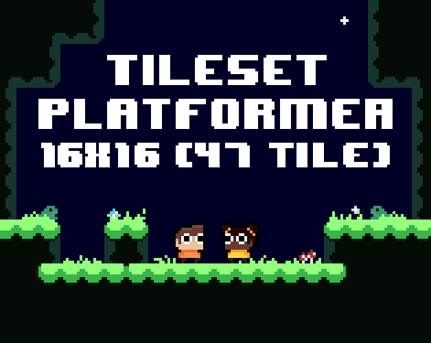 Tileset Platformer 16x16 by Solluco