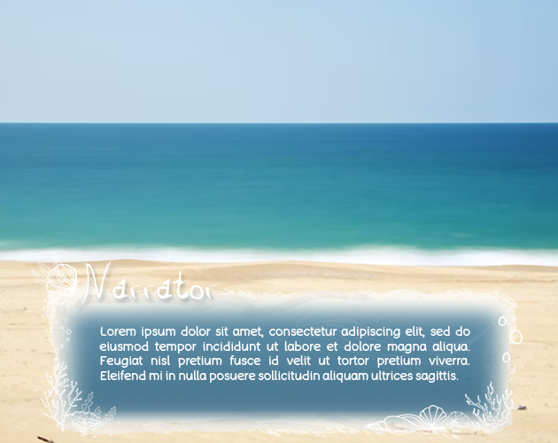 Premade Beach Textbox by Camille